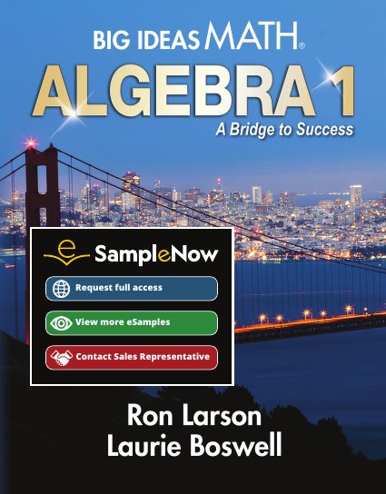 Big Ideas Math Algebra 1: A Bridge to Success