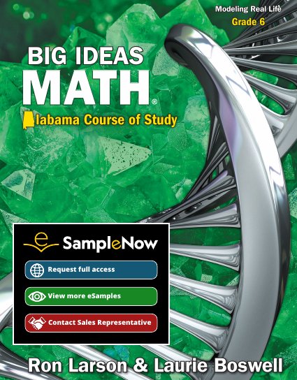 Big Ideas Math Modeling Real Life Grade 6 Alabama