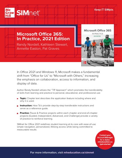 SIMnet - Microsoft Office 365 - In Practice 2021 Edition