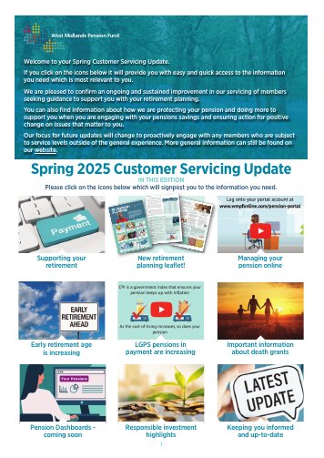 Customer Servicing Update -Spring 2025