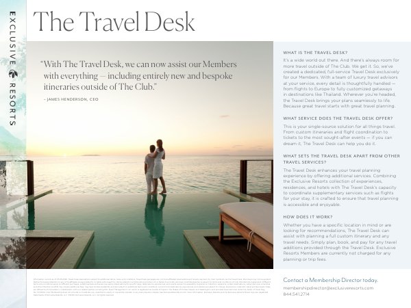 The Travel Desk x Exclusive Resorts