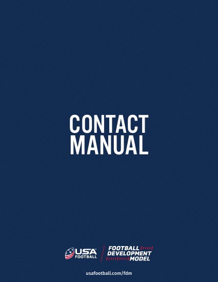 USA Football Contact Manual
