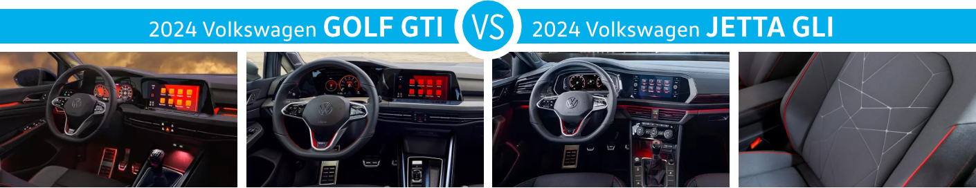 Compare the 2024 Volkswagen Golf GTI & 2024 Volkswagen Jetta GLI