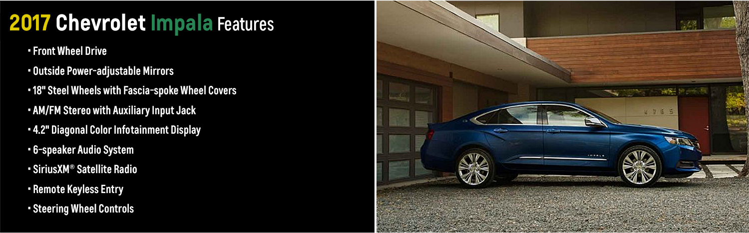 New 2017 Chevrolet Impala Model Detail Information | El Paso Car Sales