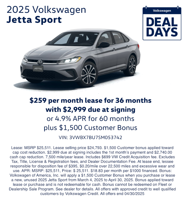Volkswagen Vehicle Special Offers | Byers Volkswagen