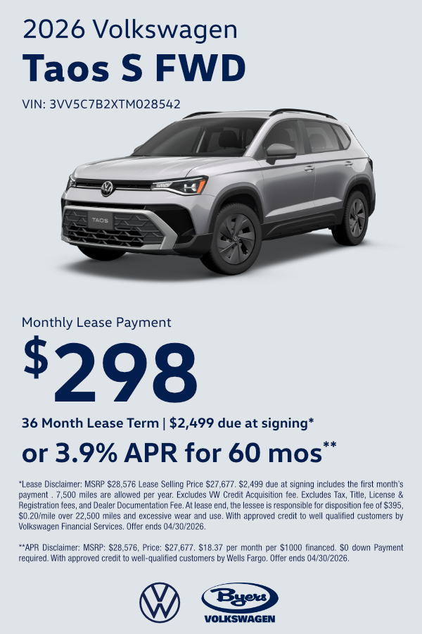 New Volkswagen Cars and SUVs for Sale | Byers Volkswagen Columbus, OH