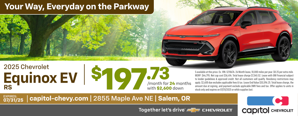 2025 Chevrolet Equinox EV Specials | Capitol Chevrolet Salem, OR