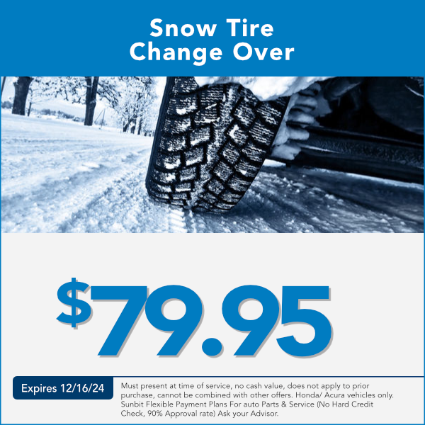 Save on a Snow Tire Changeover at Great Falls Honda in Montana