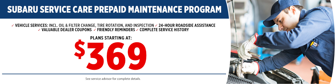 Discover the Subaru Service Care Prepaid Maintenance Program in Salem