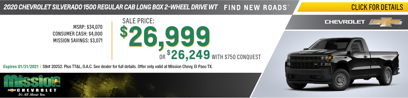 Mission Chevrolet - Monthly Specials & Deals in El Paso