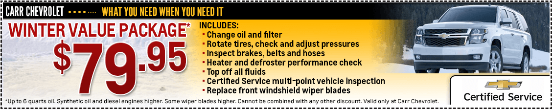 Chevrolet Carr Care Winter Service Special Beaverton, OR | Carr Chevrolet
