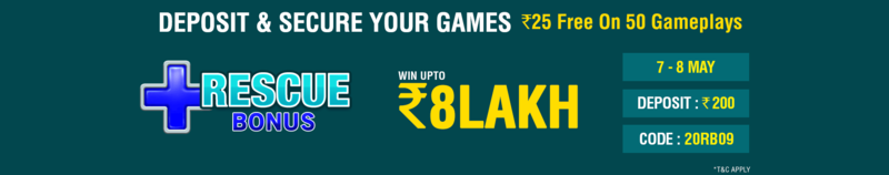 Rescue Bonus Deposit Cashback Contest 7th and 8th May 2020 ...
