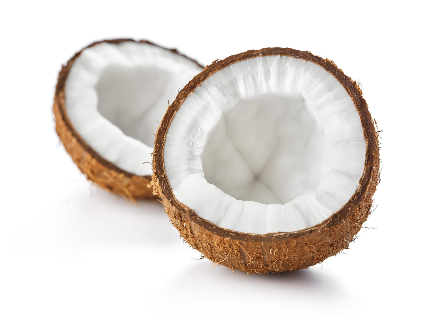 cracked coconut isolated - SEVEN