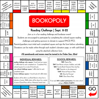 PACE Academy Bookopoly Reading Challenge