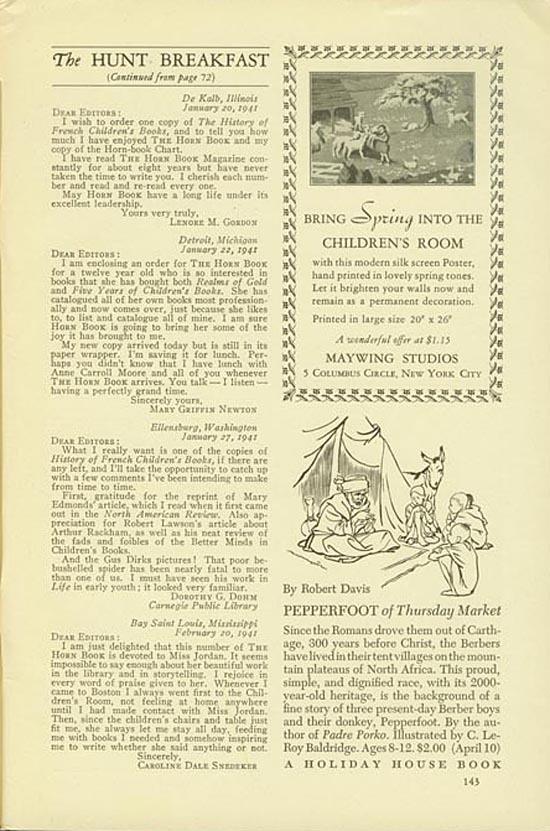 The Horn Book | Selections from Hunt Breakfast