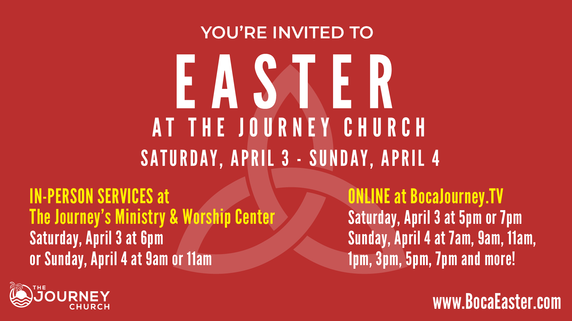 Invite your friends to Easter at The Journey Church
