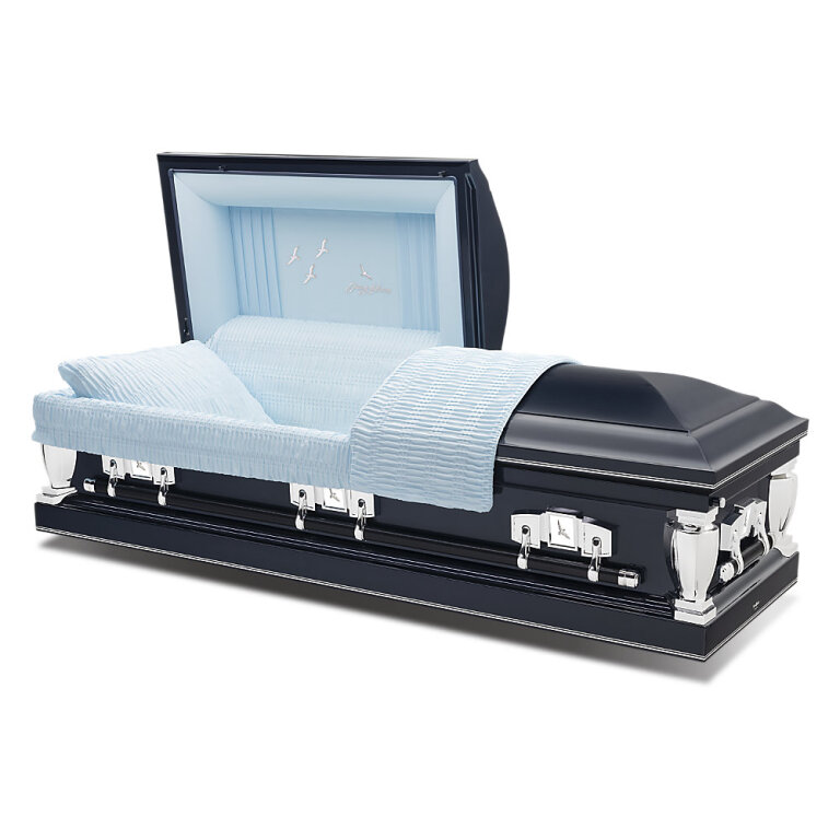 Closed Black Casket