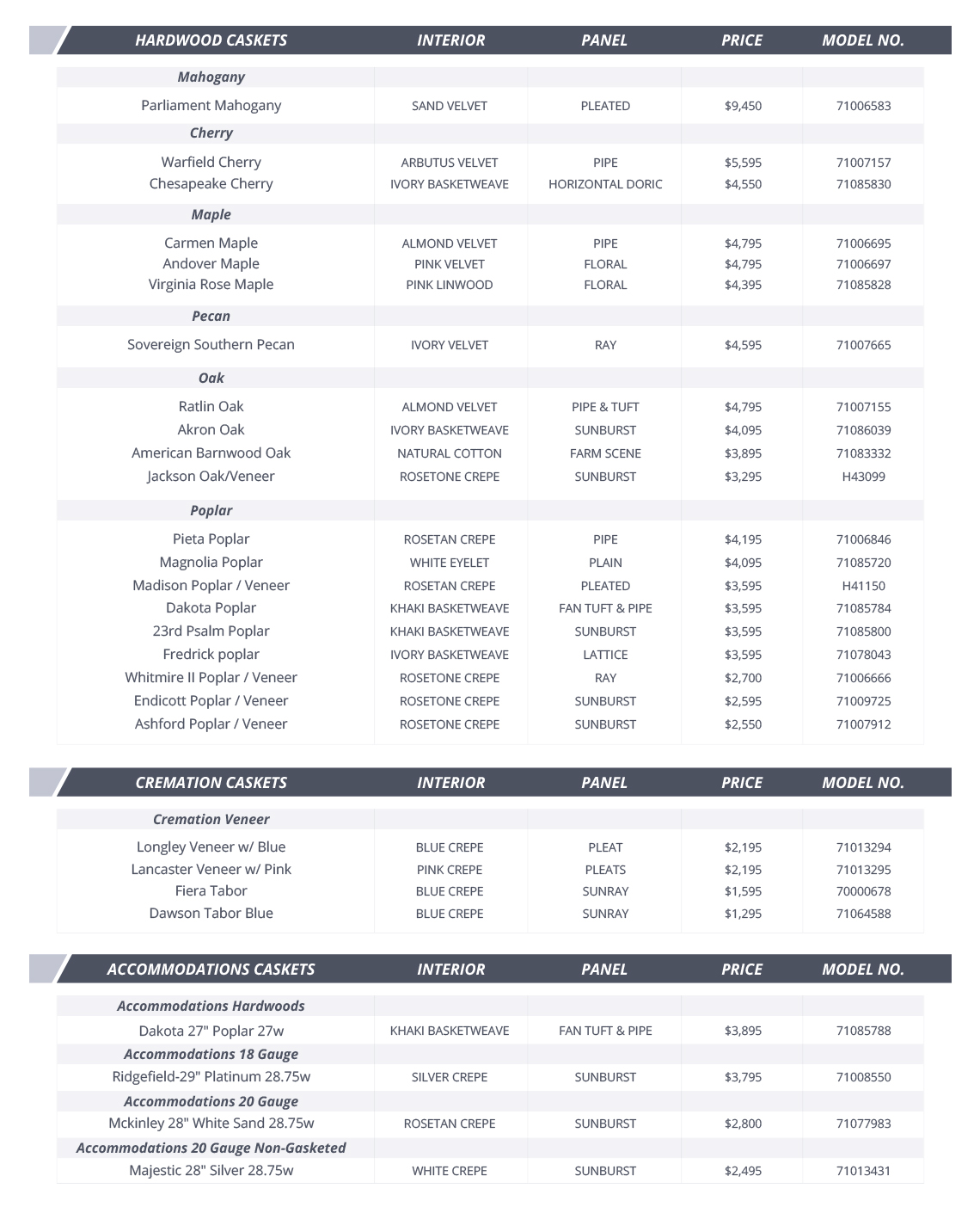 General Price List - Cutler Funeral Home and Cremation Center