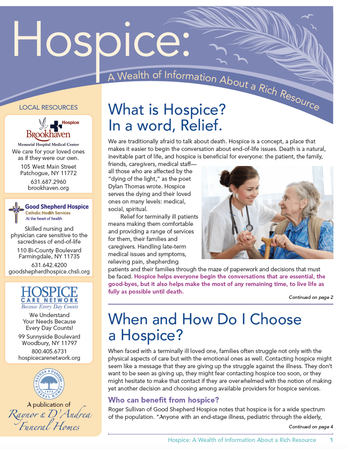 Hospice Stages Of Death Pamphlet at Christian Tudawali blog