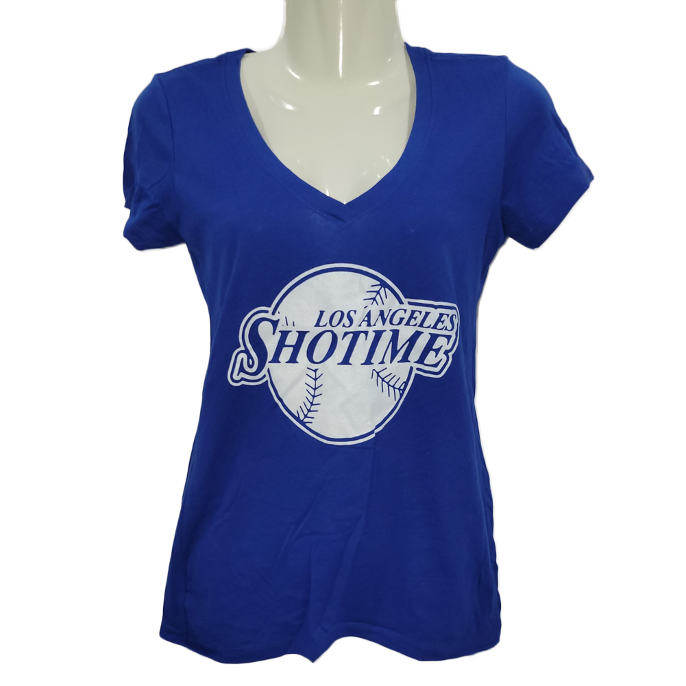 MLB Los Angeles Dodgers Shohei Ohtani Shotime Blue Womens V-Neck Tshirt ...