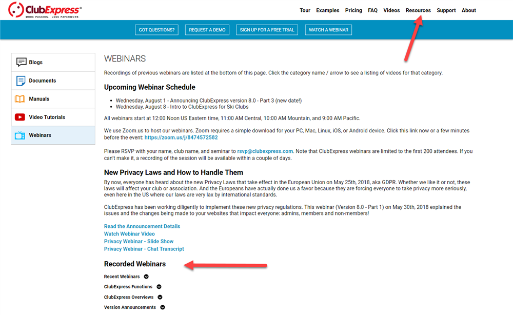 Finding ClubExpress videos... - ClubExpress - Club and Association ...