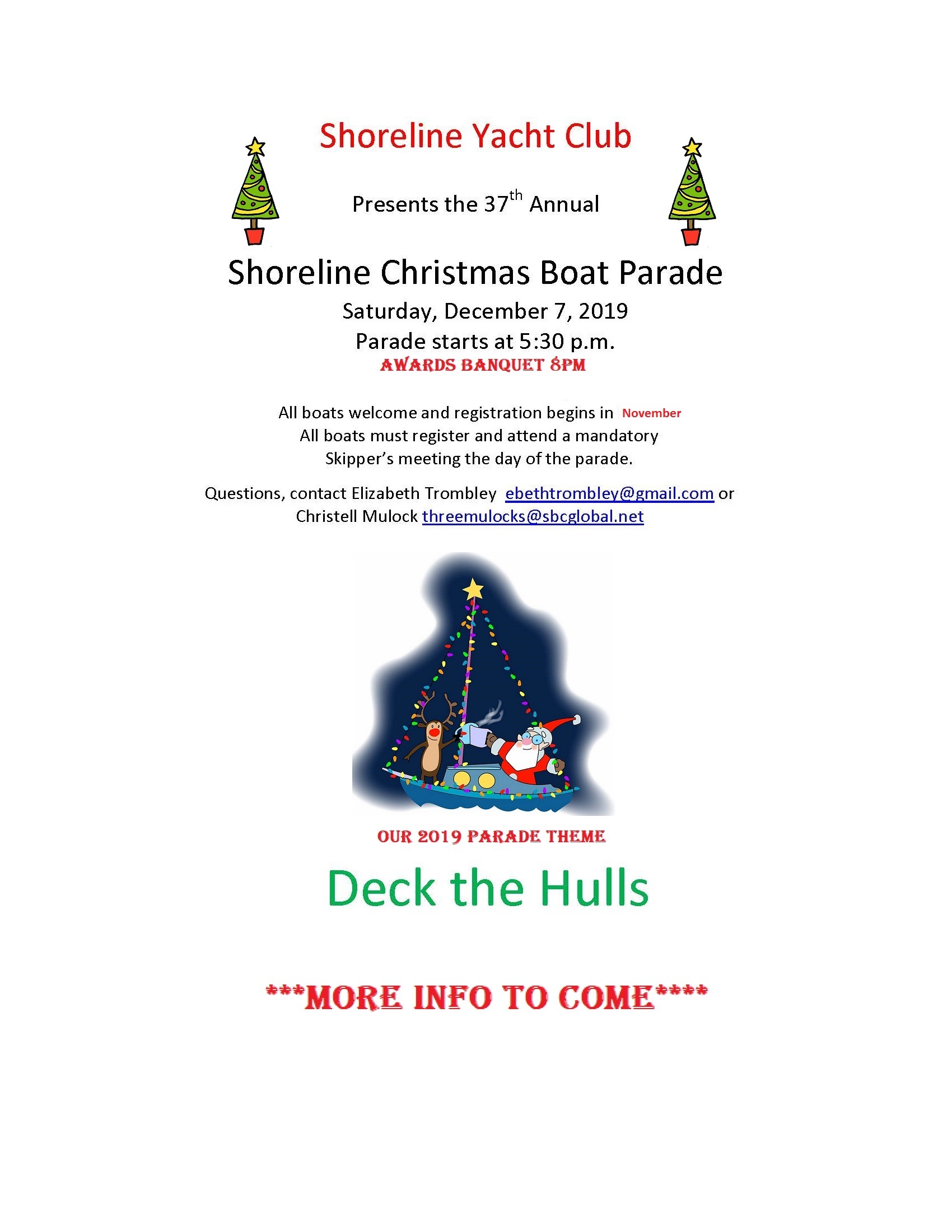 Christmas Boat Parade - Events - Shoreline Yacht Club