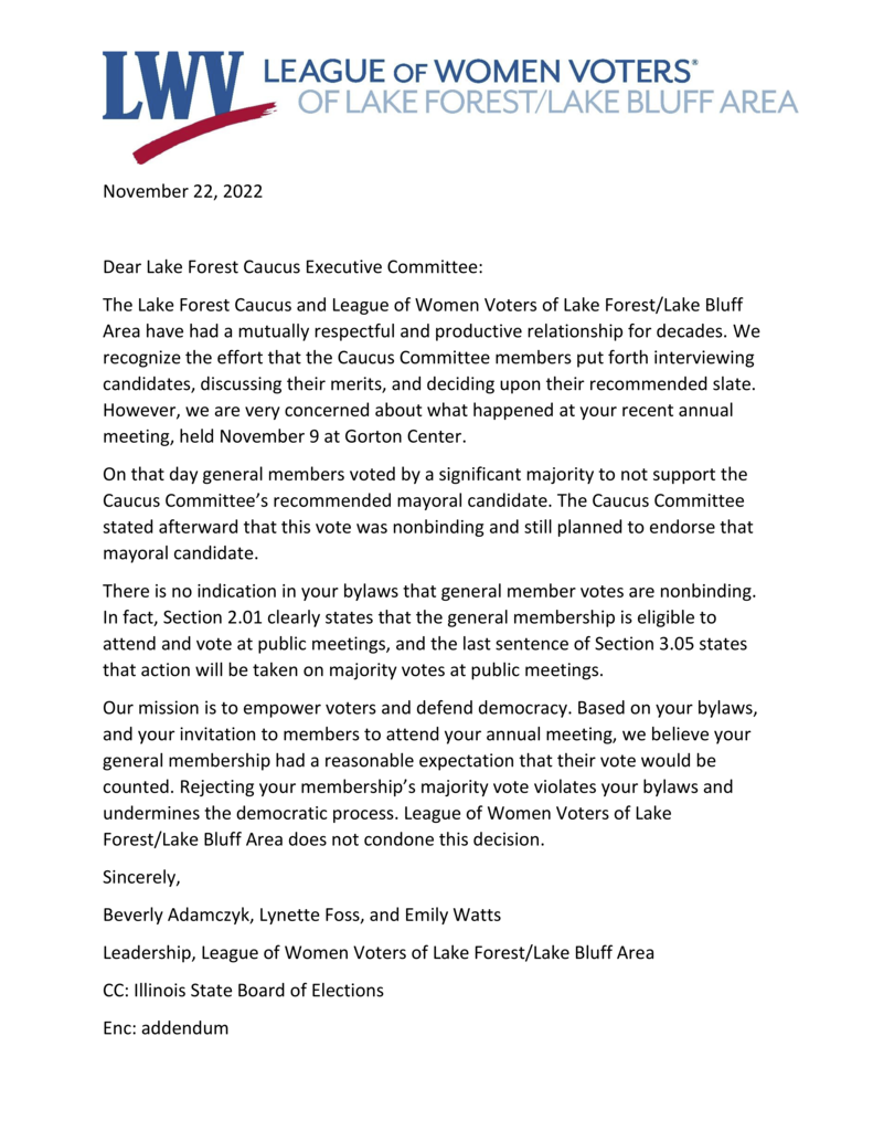 Home - League of Women Voters of Lake Forest/Lake Bluff Area