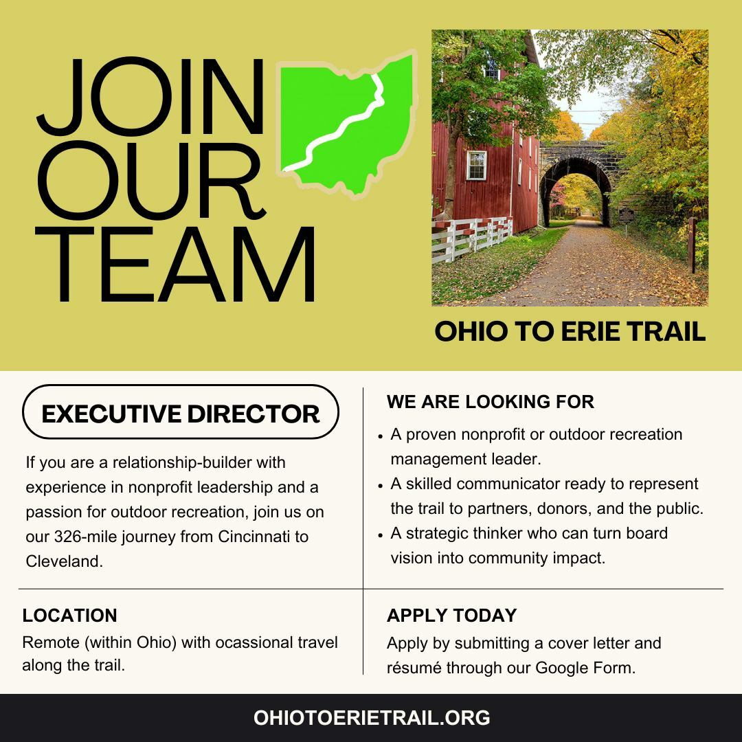 Organization seeking Executive Director - Ohio to Erie Trail