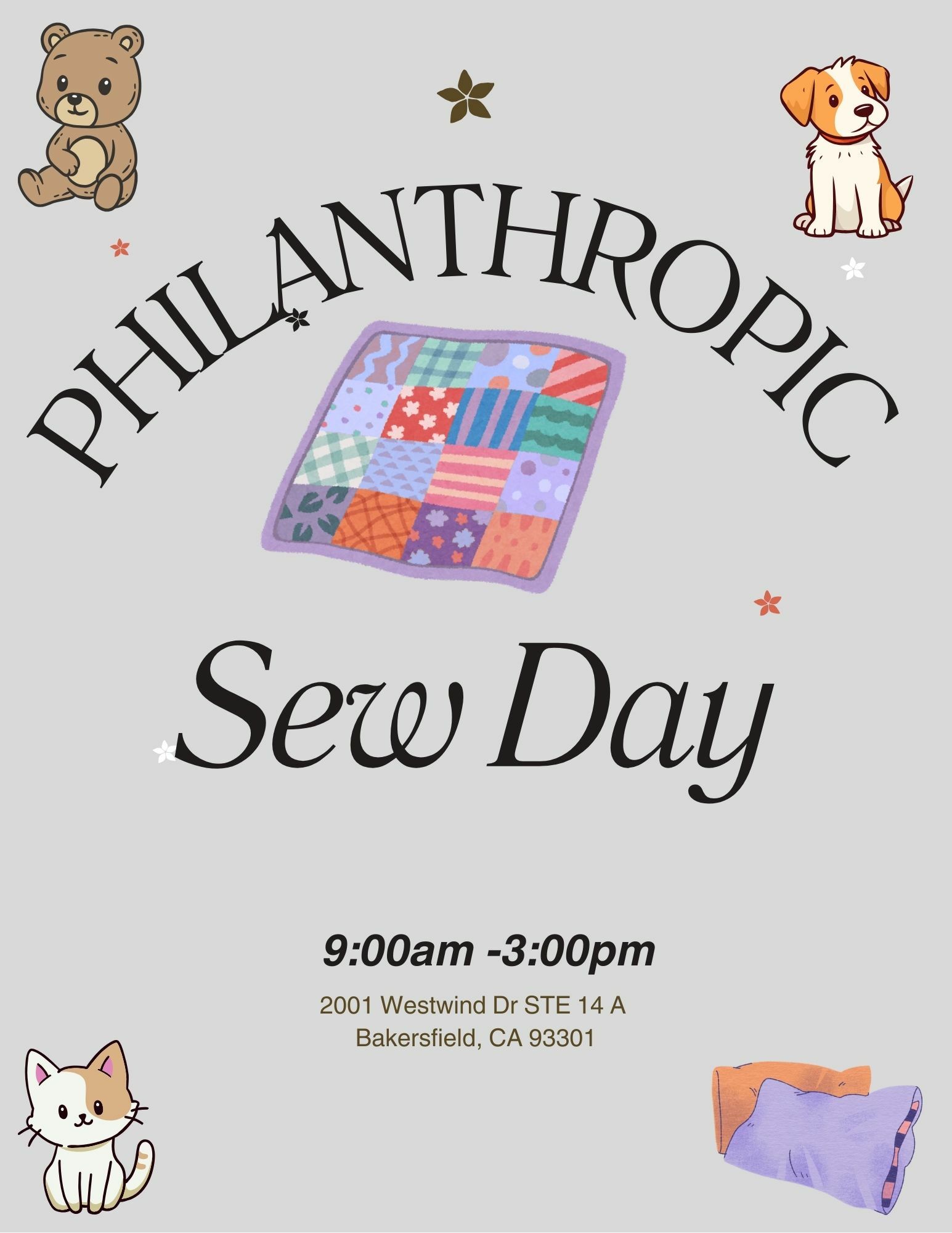Philanthropic Sew Day - Events - Cottonpatch Quilters of Kern County