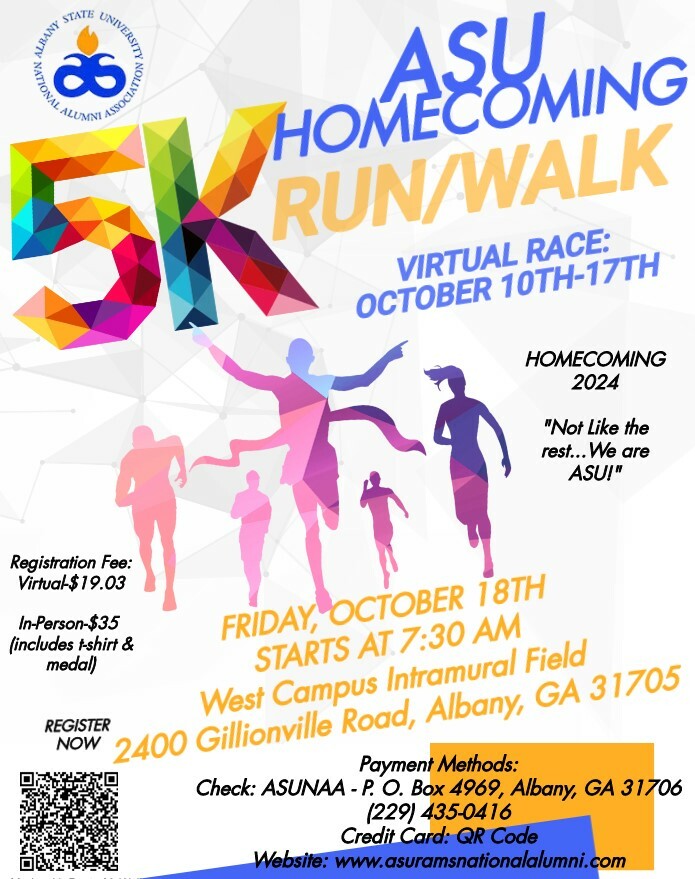 2024 ASUNAA Homecoming In-Person or Virtual 5K Registration - Events ...