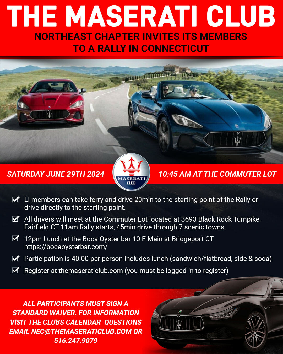 TMC-NE Rally to Connecticut - Events - The Maserati Club
