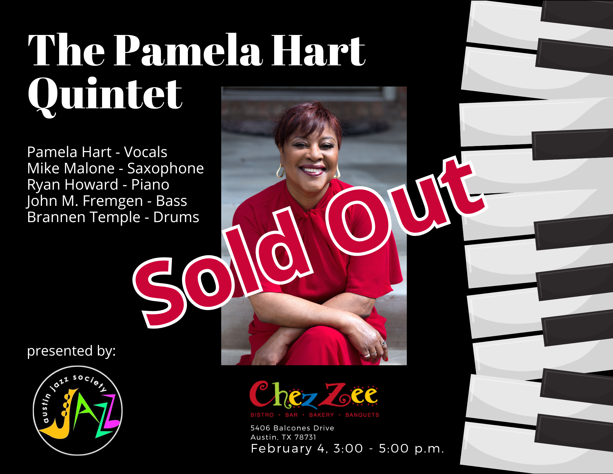 The Pamela Hart Quintet - Events - Austin Jazz Society