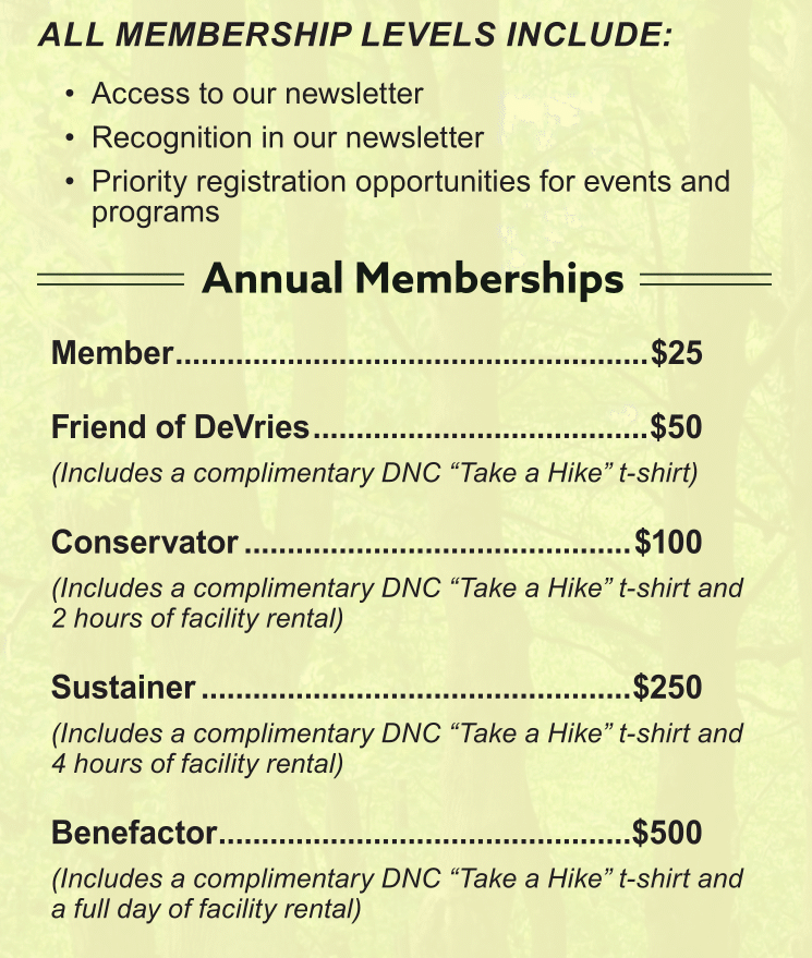 Membership - DeVries Nature Conservancy