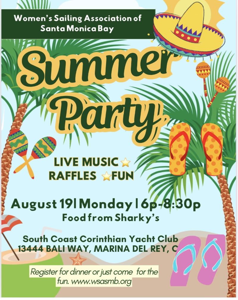 WSA Summer Party - Events - Women's Sailing Association of Santa Monica Bay