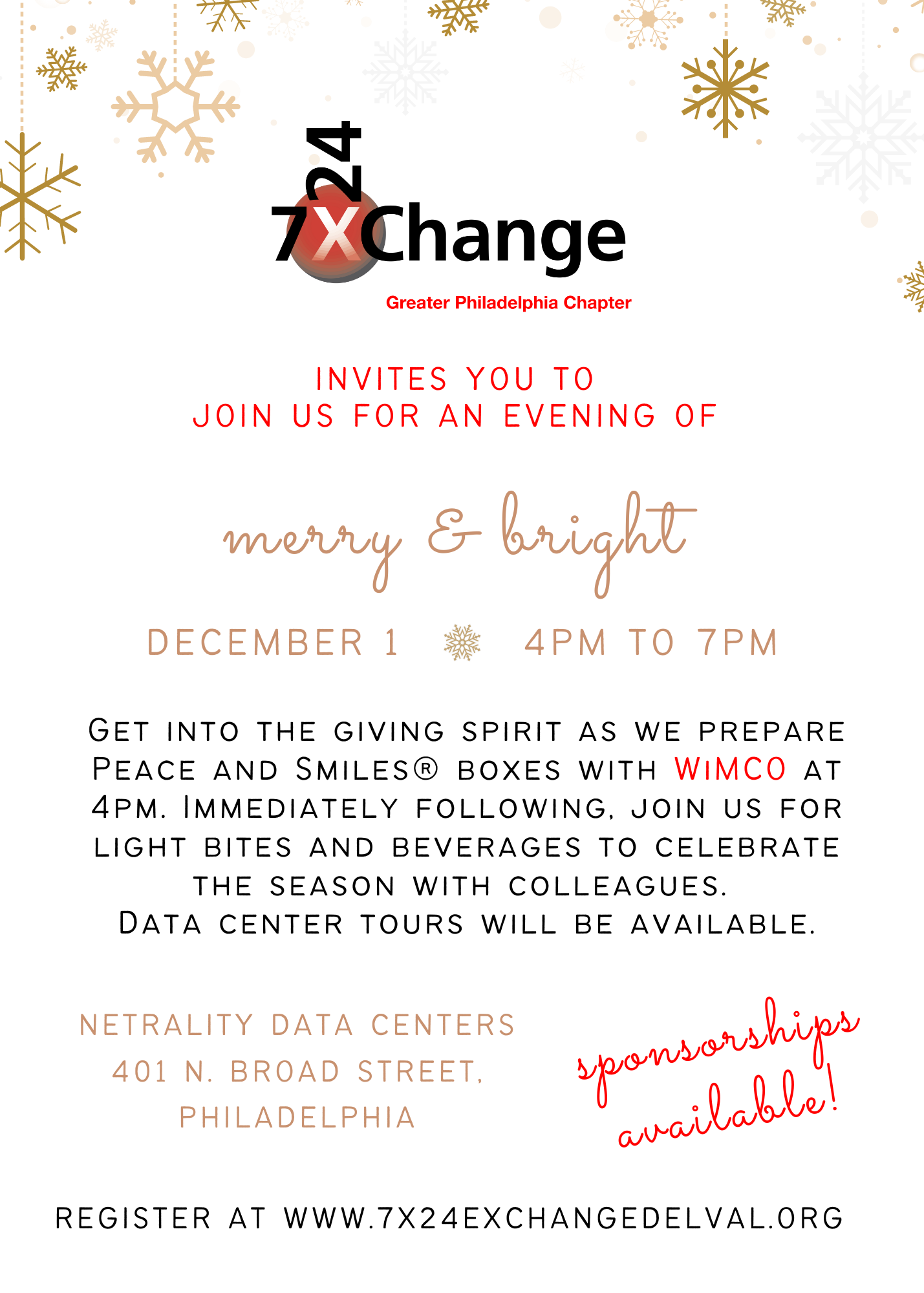 WiMCO Kickoff and Holiday Networking Event - Events - 7x24 Exchange ...