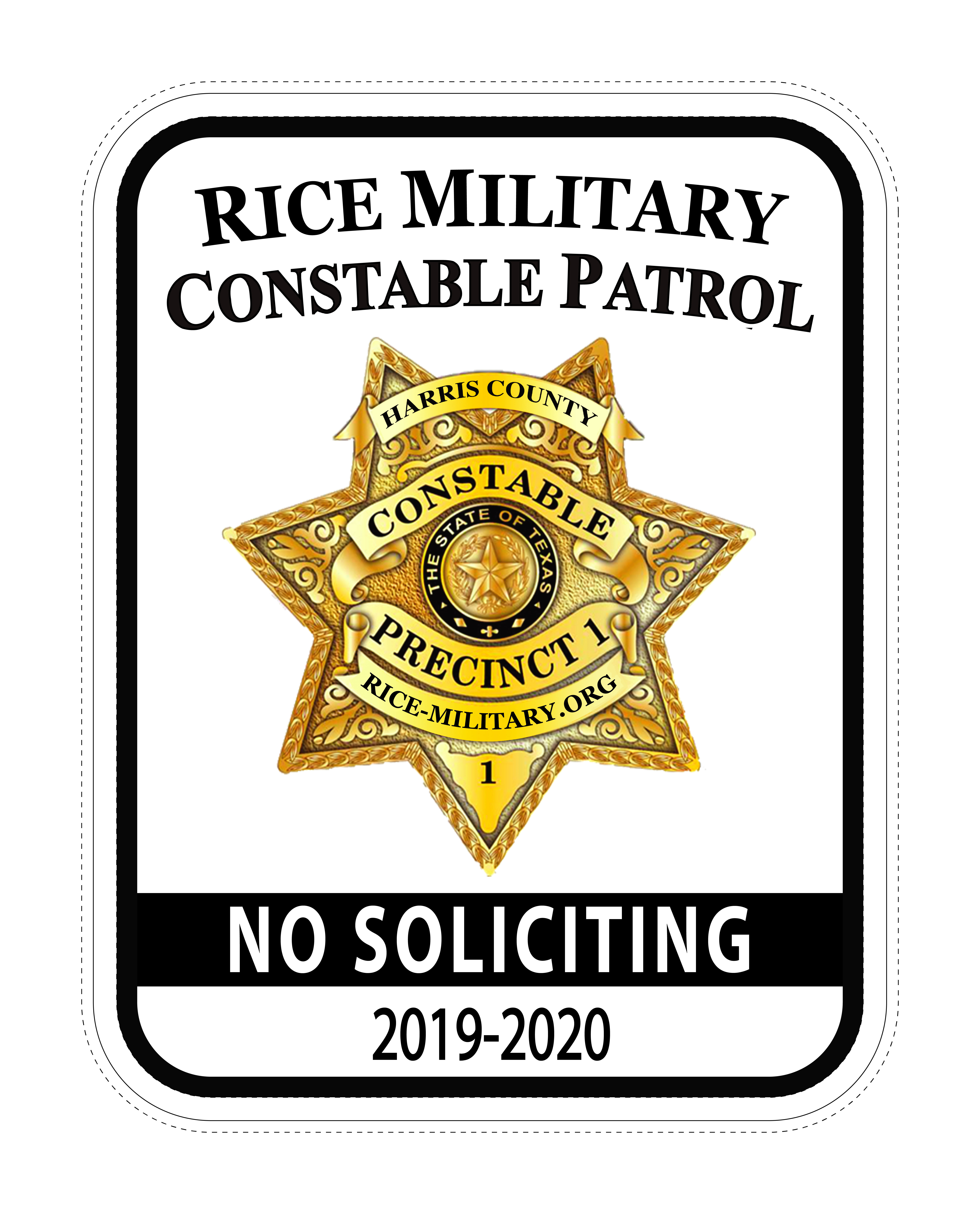 Yard Signs - Rice Military Civic Club