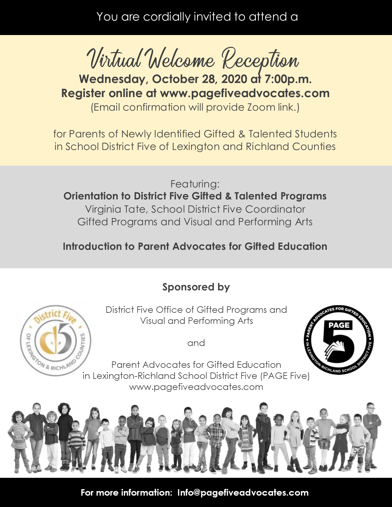 Virtual Welcome Reception for Parents of Newly Identified Gifted and ...