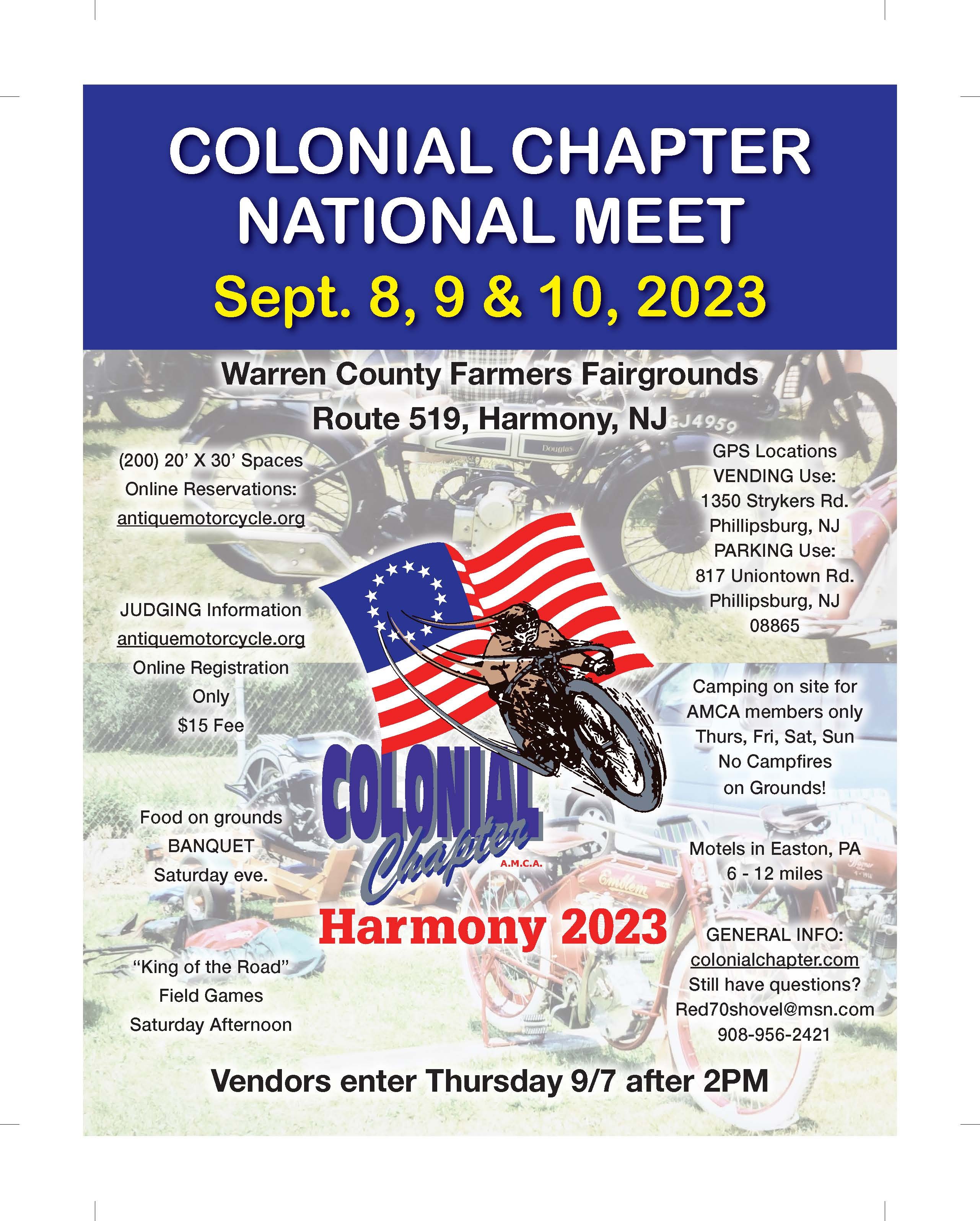 Colonial National Meet Judging Registration Only Events The Colonial National Meet Judging Registration Only Events The