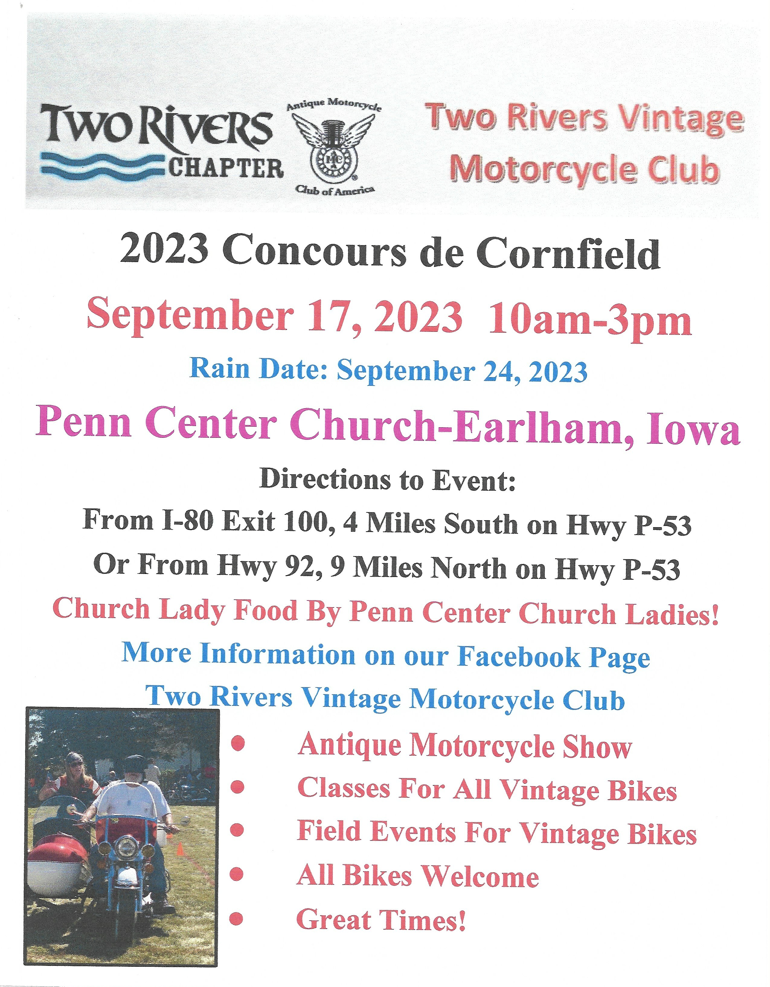 2023 Concours de Cornfield - Events - The Antique Motorcycle Club of ...
