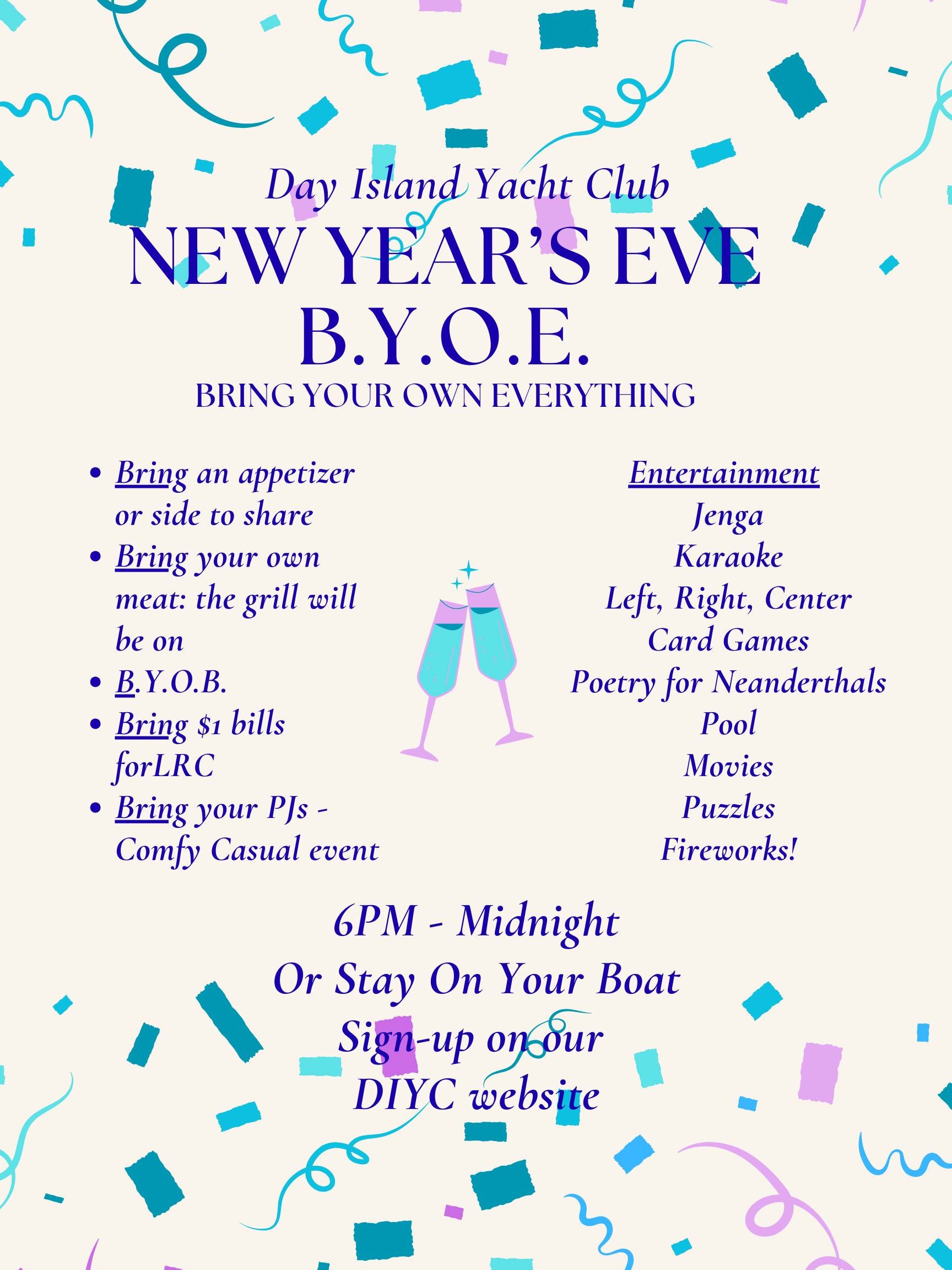 New Year’s Eve Hangout BYOE - Bring Your Own Everything Event - Events ...