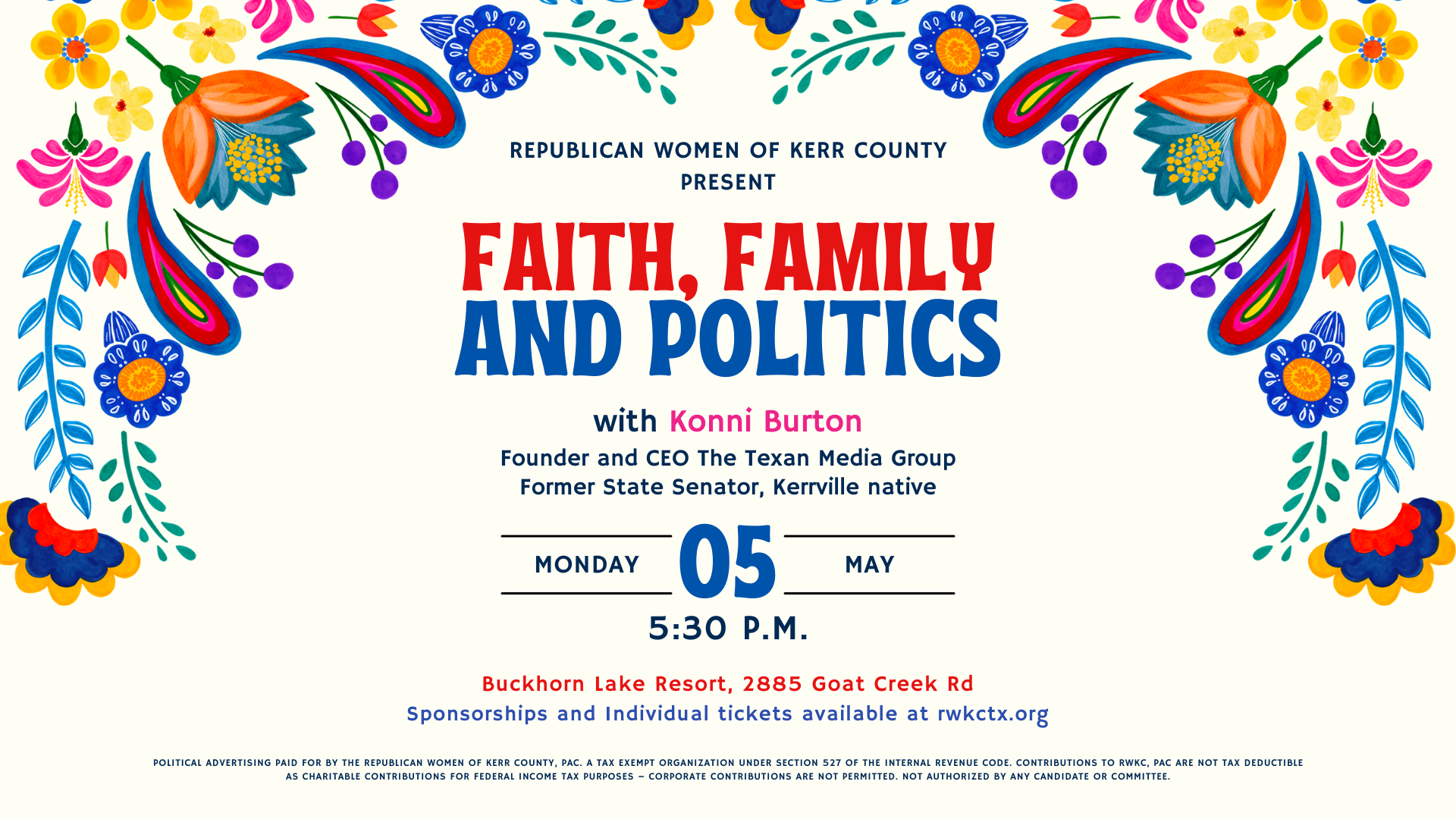Faith, Family and Politics, a fundraiser for the Republican Women of ...