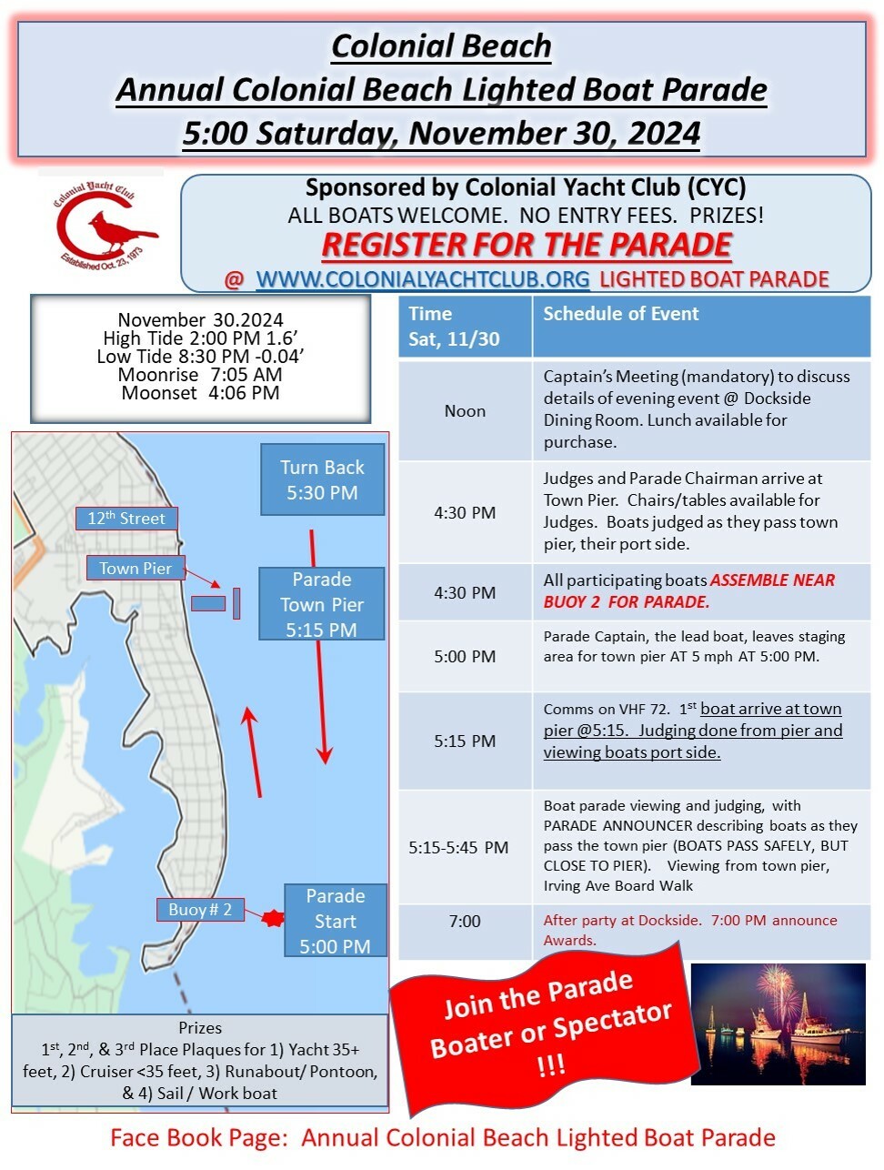 CB Annual Lighted Boat Parade - Events - Colonial Yacht Club