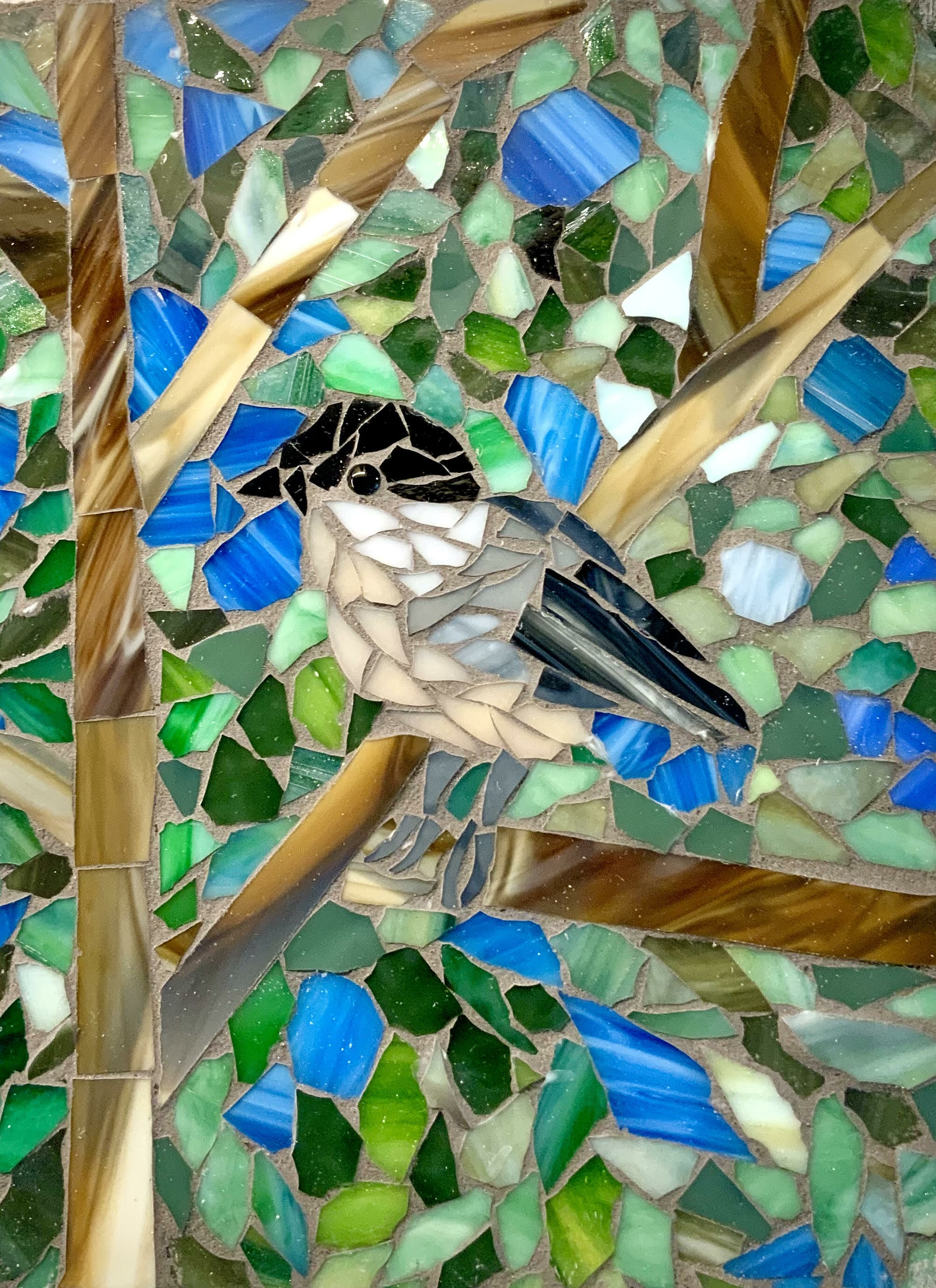 Glass on Glass Mosaic Chickadee - Events - Artists' Studio Association