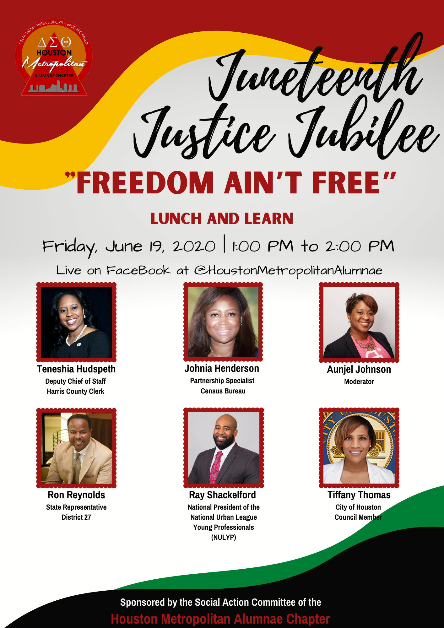 Juneteenth Justice Jubilee - "Freedom Ain't Free" Lunch and Learn ...