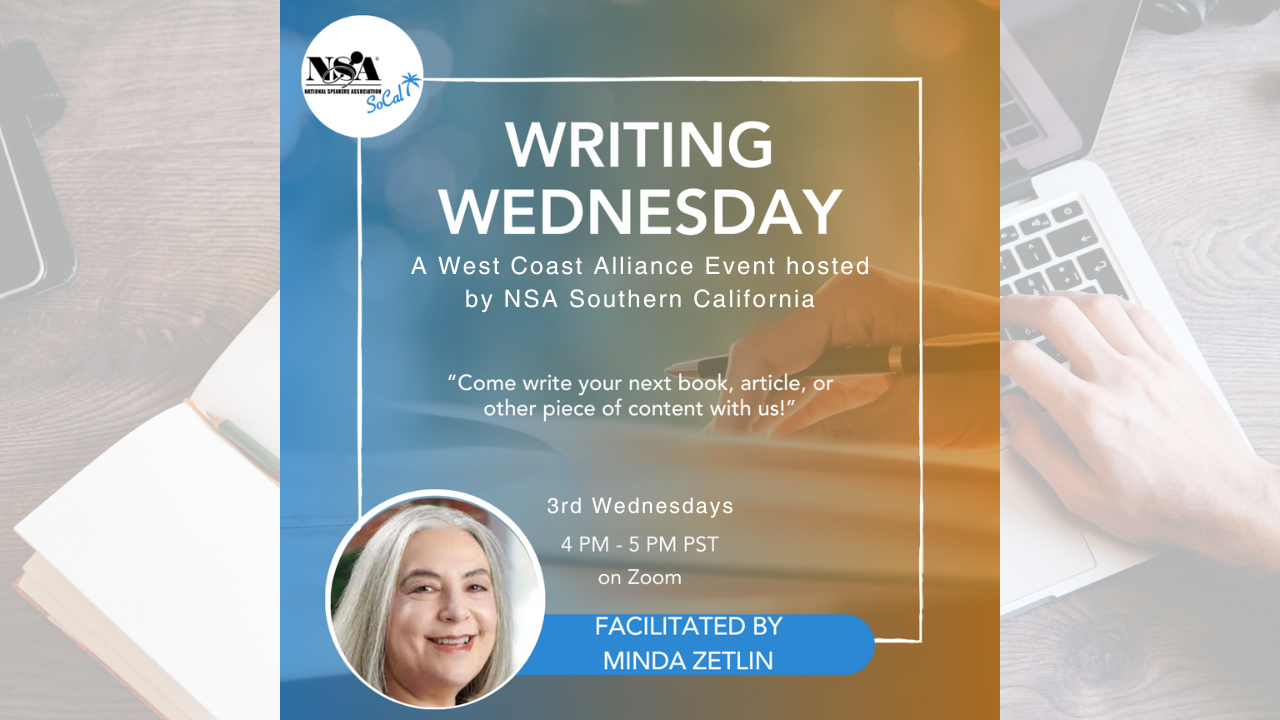 Writing Wednesdays facilitated by Minda Zetlin - Events - NSA Northwest