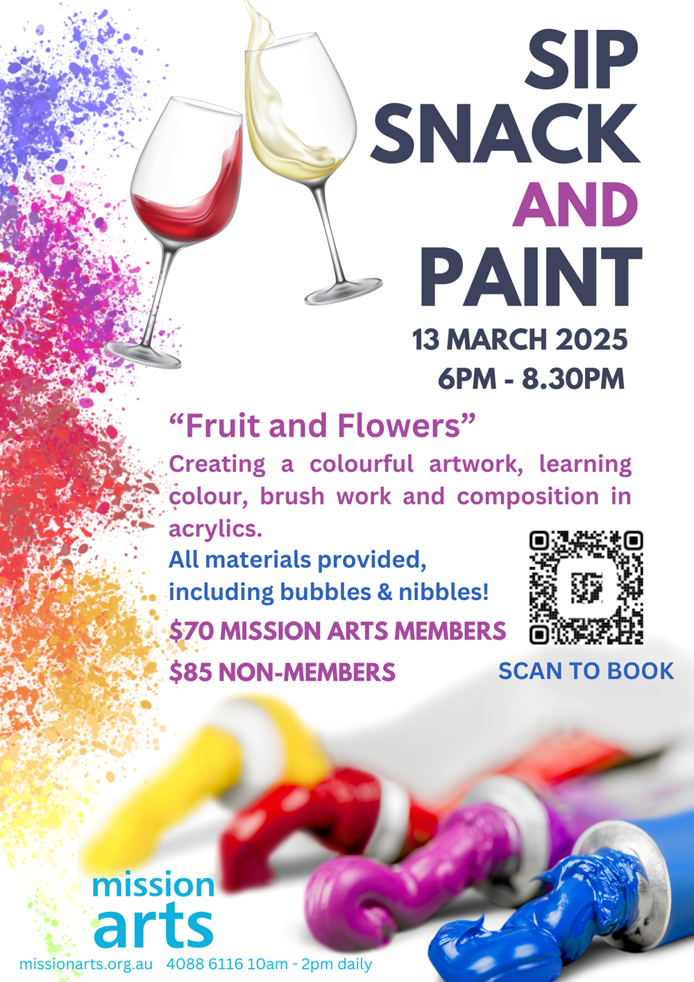 Sip Snack & Paint Workshop - Event Calendar - Mission Arts