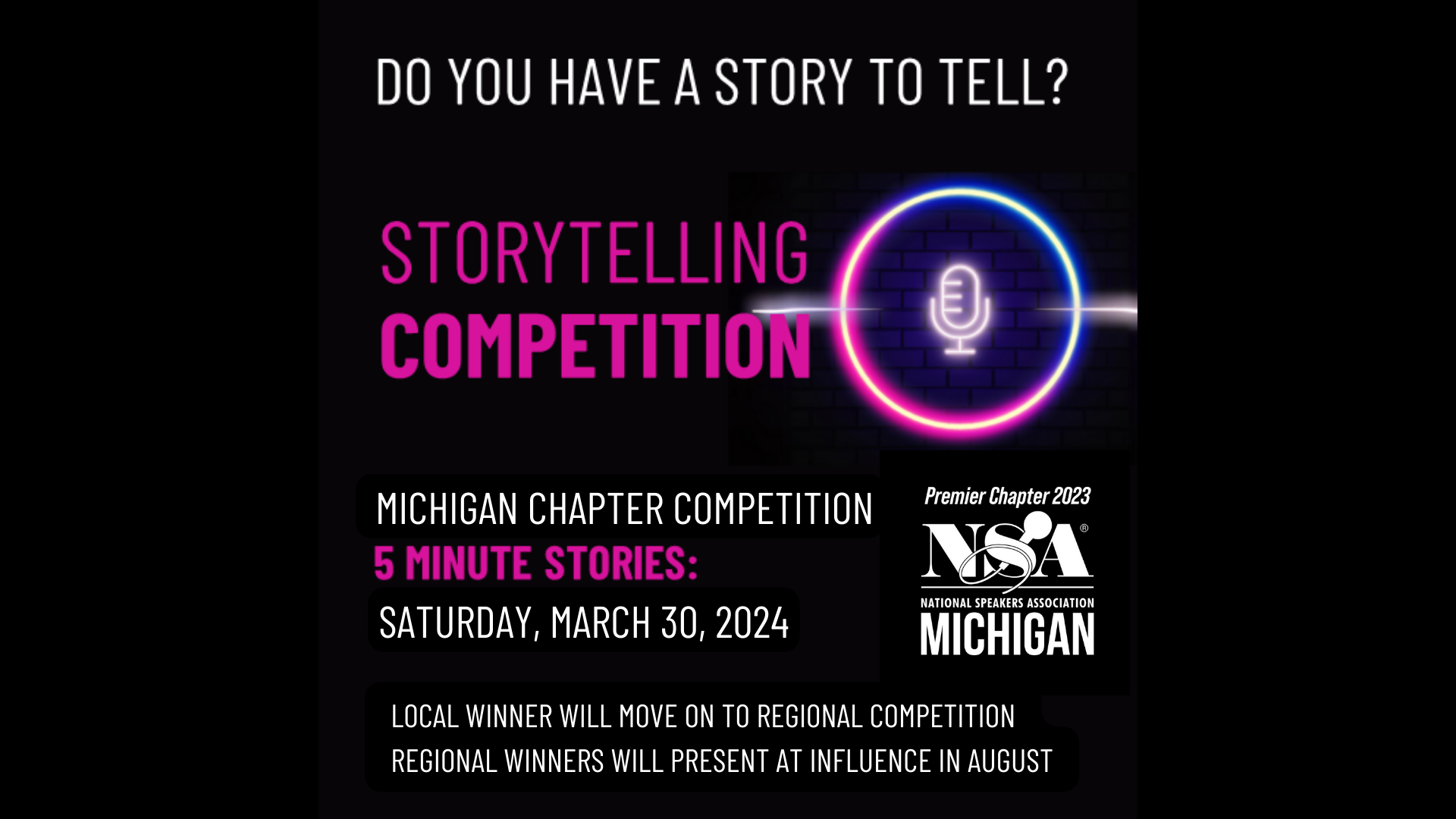 Storytelling Competition - Events - National Speakers Association Michigan
