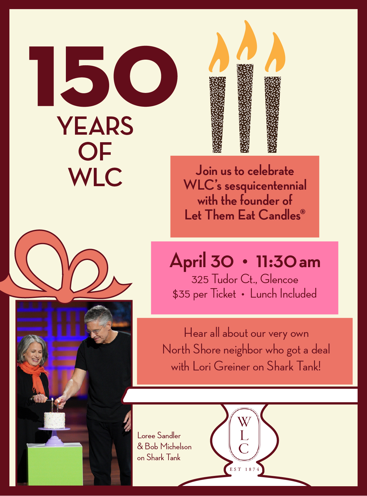 WLC Luncheon Celebrating 150 Years, “Let Them Eat Candles” - Events ...