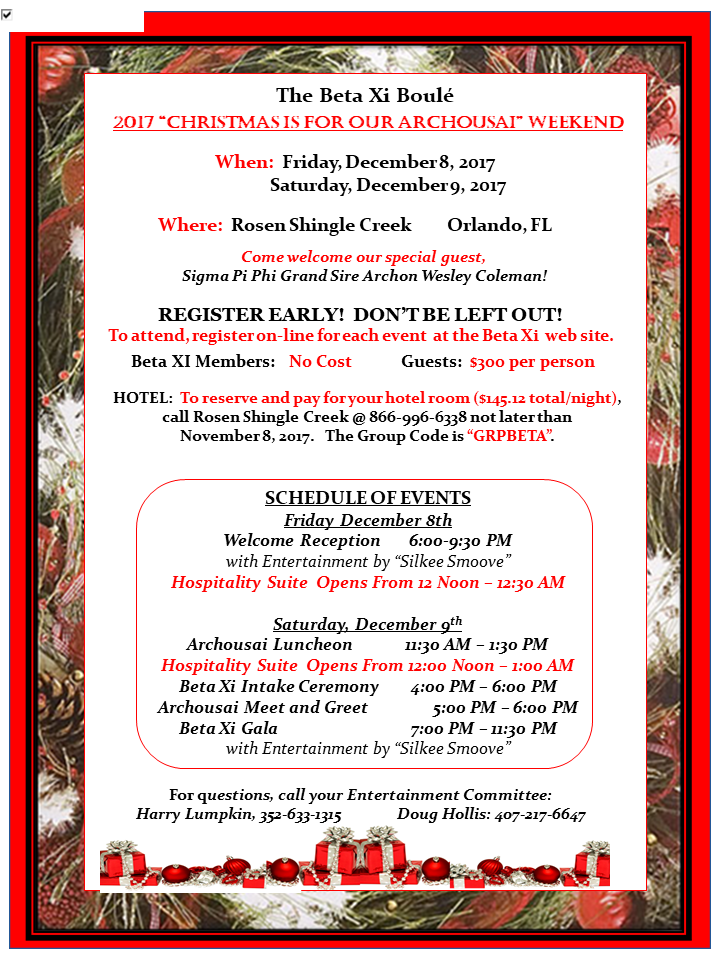 Beta Xi Boule of Sigma Pi Phi Fraternity'y 2017 Christmas is for the ...