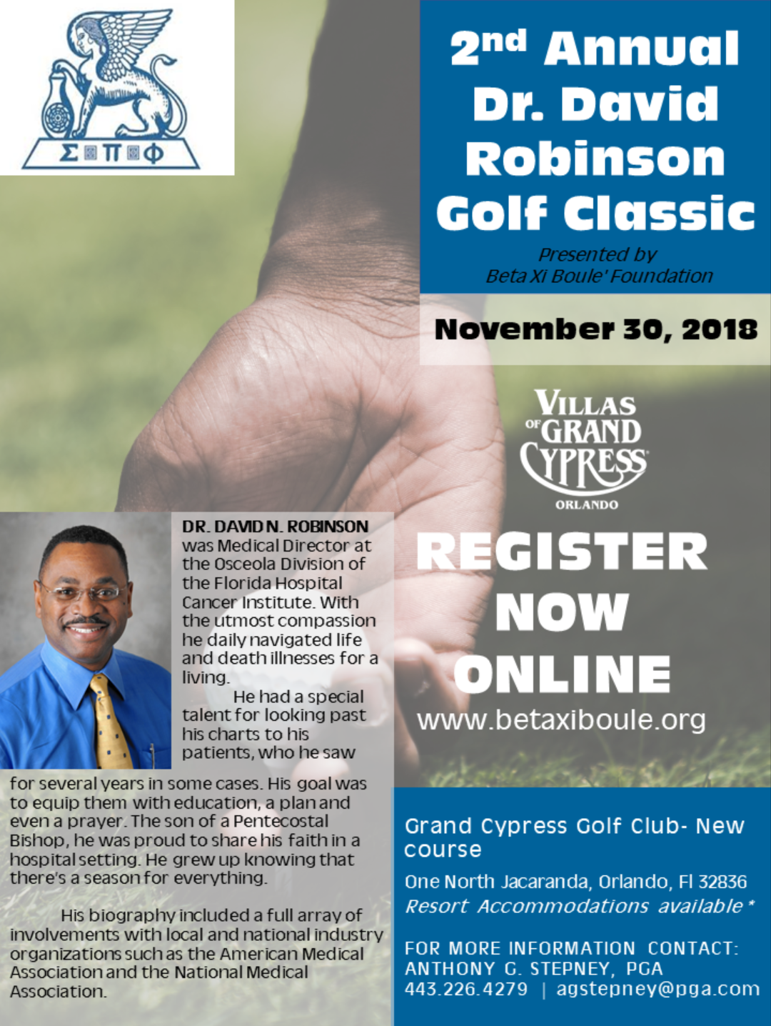 Dr. David Robinson Classic Golf Tournament to Support Beta Xi Boule ...